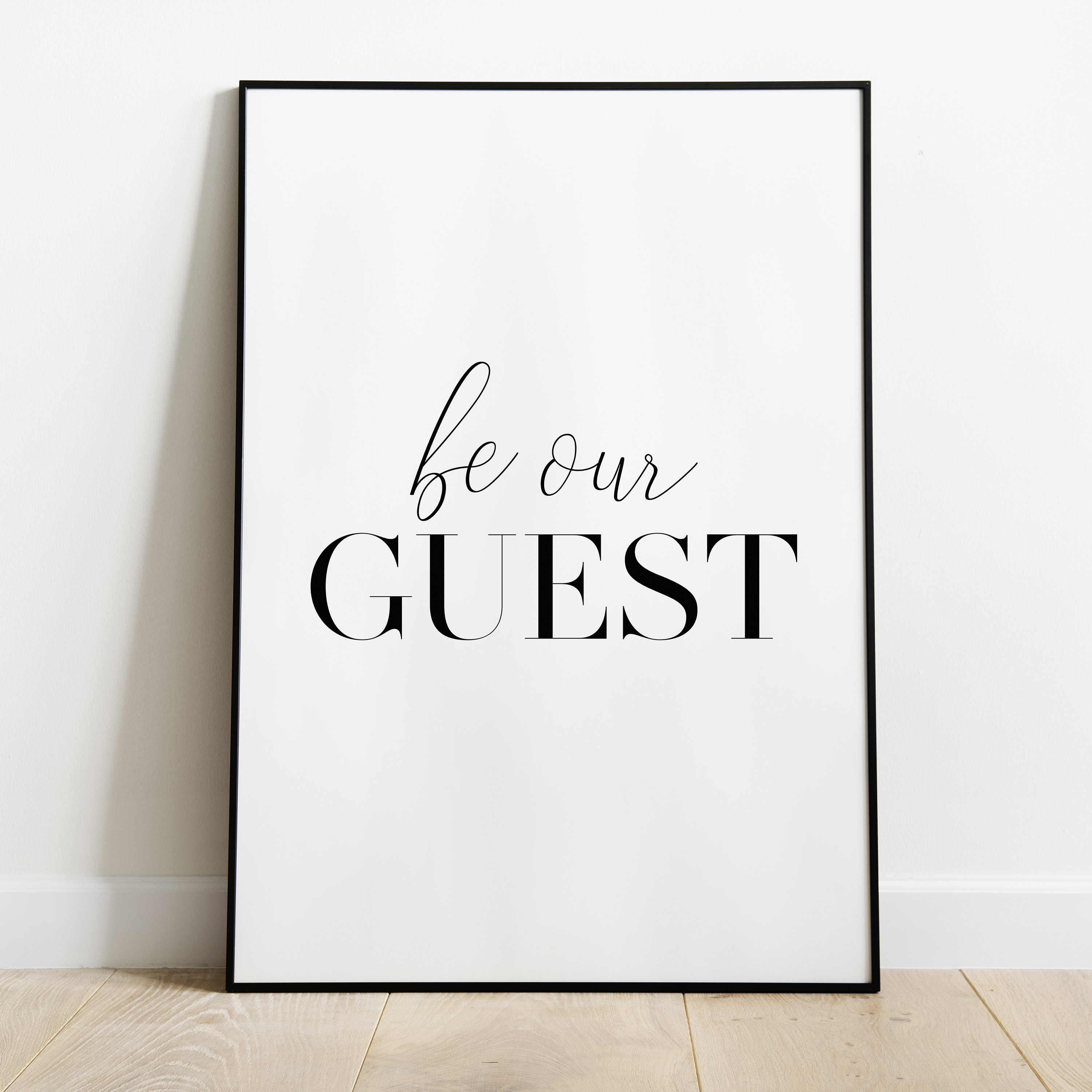 Be Our Guest Print Home Decor Print Quote Wall Art Guest | Etsy