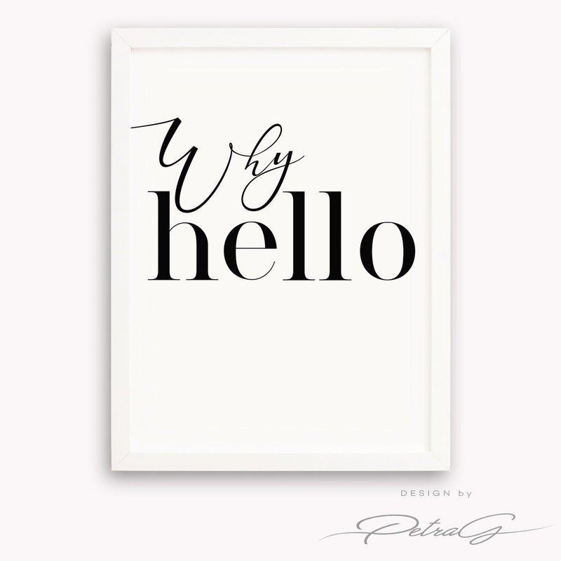 Why Hello Print - Etsy
