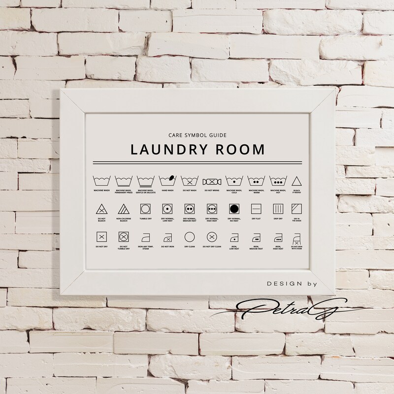 Laundry Symbols - Etsy