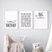 Brothers and Sisters Printable Art, Set of 3 Vertical Posters, Siblings ...