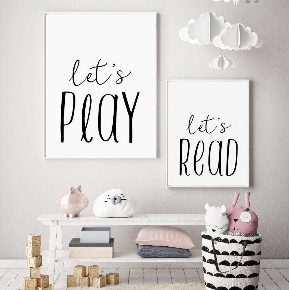 Set of 3 Playroom Printables Let's Play Printable | Etsy
