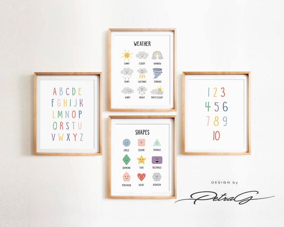 Set of 4 Printable Posterskids Printable Postershomeschool - Etsy