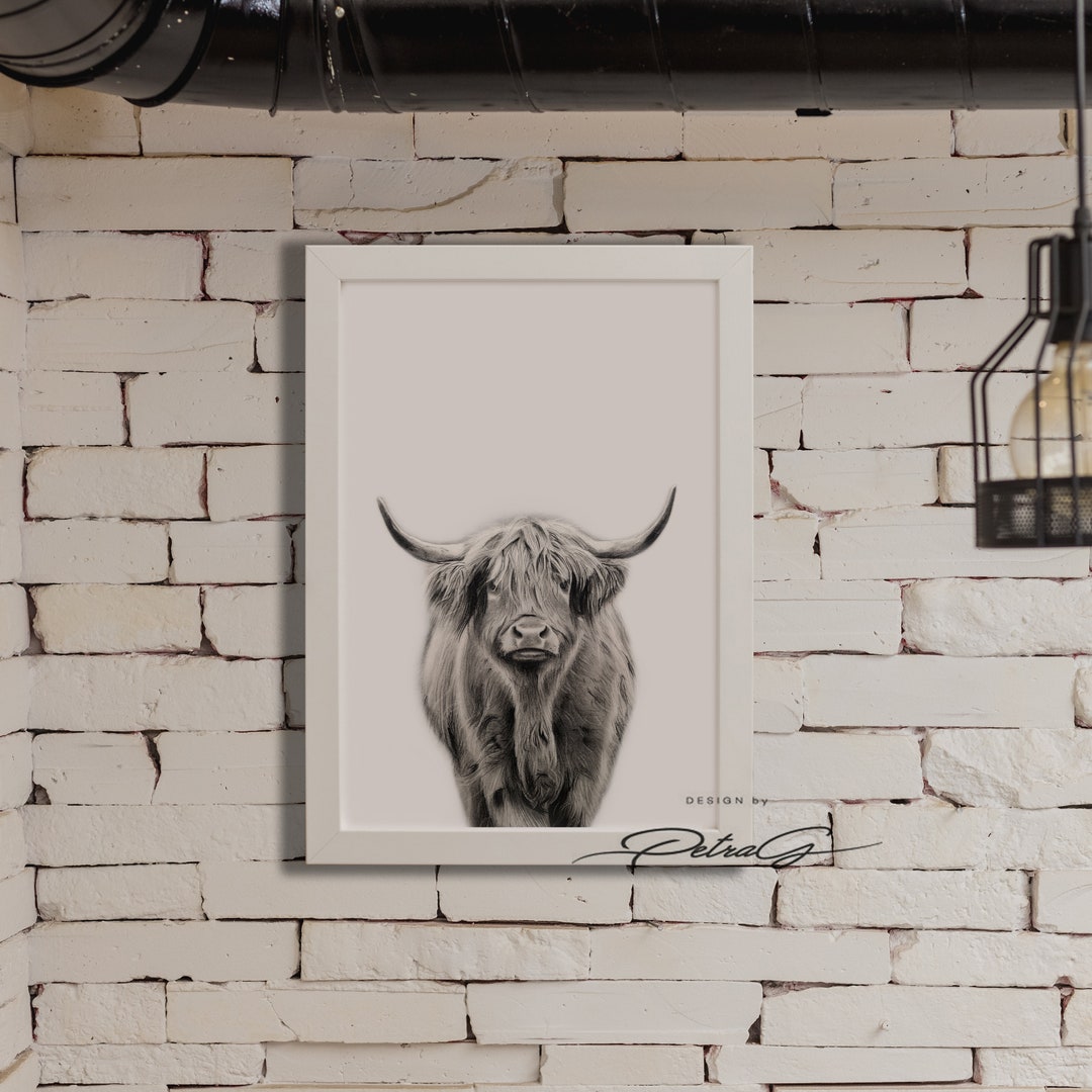 Highland Cow Printable Poster, Farmhouse Decor, Rustic Decor, Farm ...