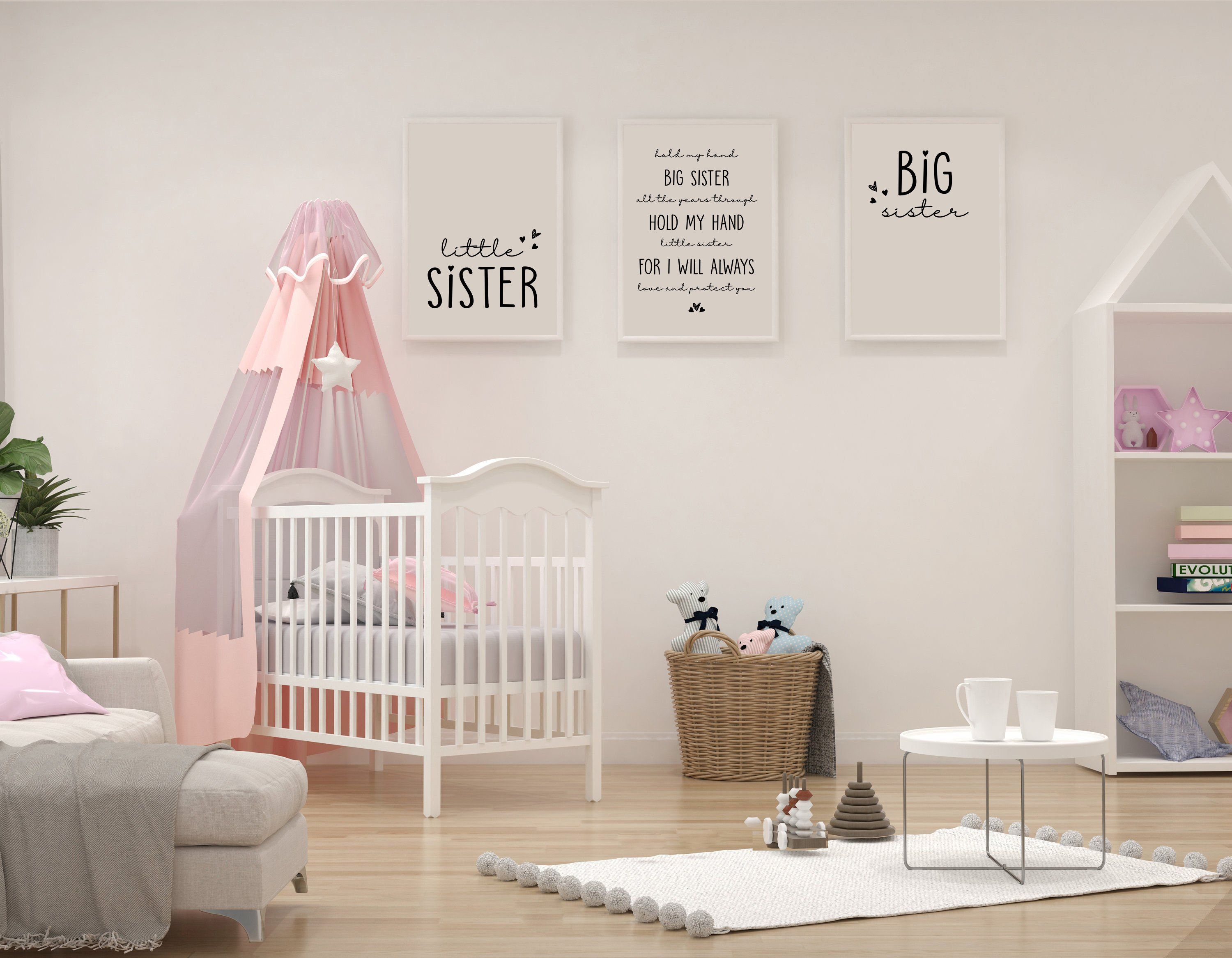 Set of Pintable Postersgirls Room Decorlittle Sisterbig | Etsy