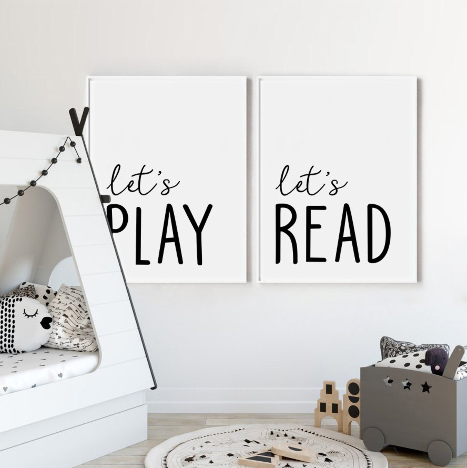 Set of 3 Playroom Printables Let's Play Let's Read - Etsy Canada