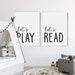 Set of 3 Playroom Printables Let's Play Let's Read - Etsy Canada