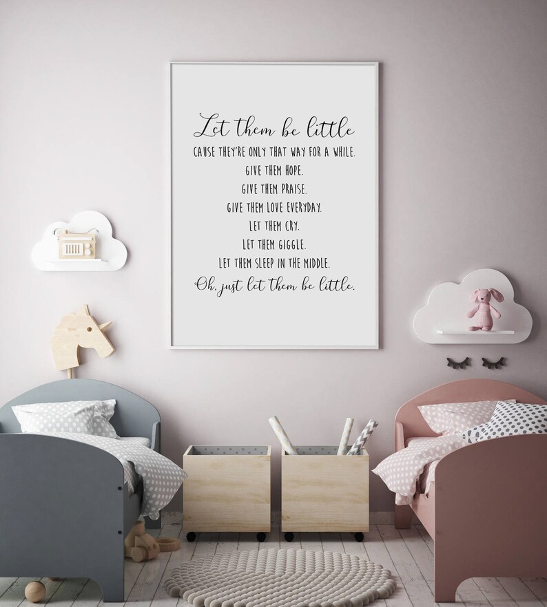 Let Them Be Little Printable Art Playroom Decor Baby Room | Etsy