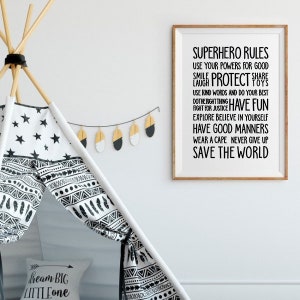 Superhero Poster, Brothers Make the Best Superheroes, Boys Room Decor ...