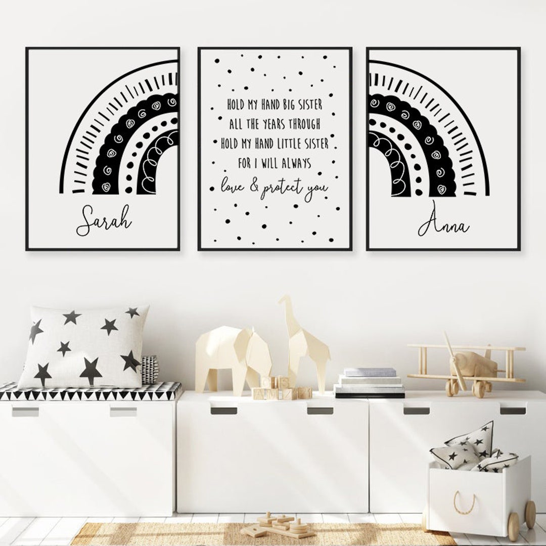 Set of 3 Printable Posters,hold My Hand Big Sister, Sisters Quote ...