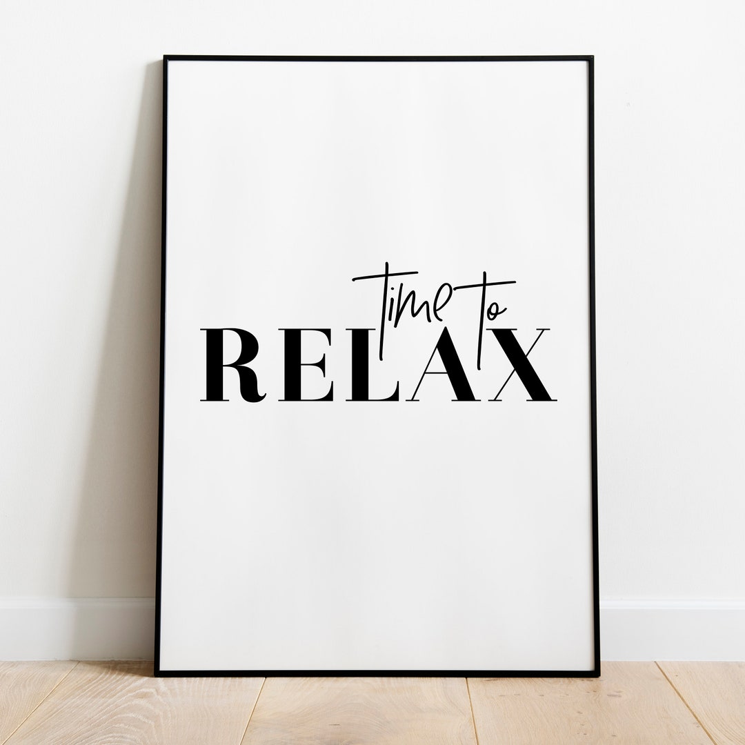 Time to Relax, Bedroom Decor, Instant Download, Printable Art ...
