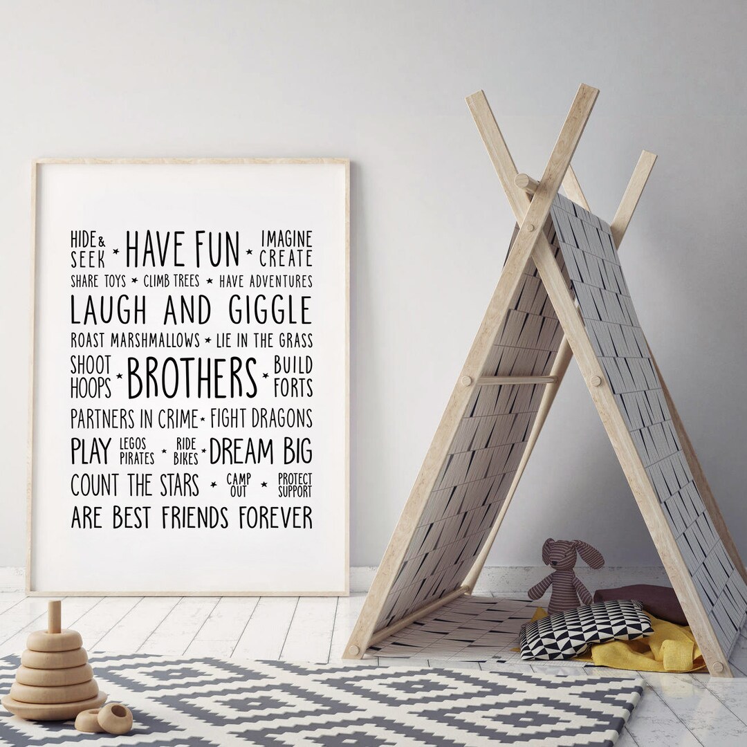 Brothers Shared Room Decor,boys Room Wall Art, Boys Room Ideas ...