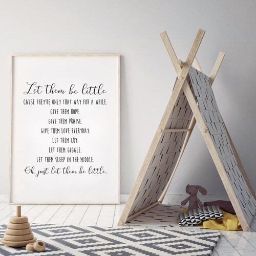 Let Them Be Little Printable Art Playroom Decor Baby Room | Etsy