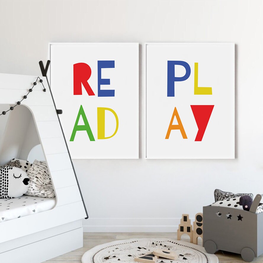Read Poster Read Sign Playroom Printable Playroom Decor | Etsy
