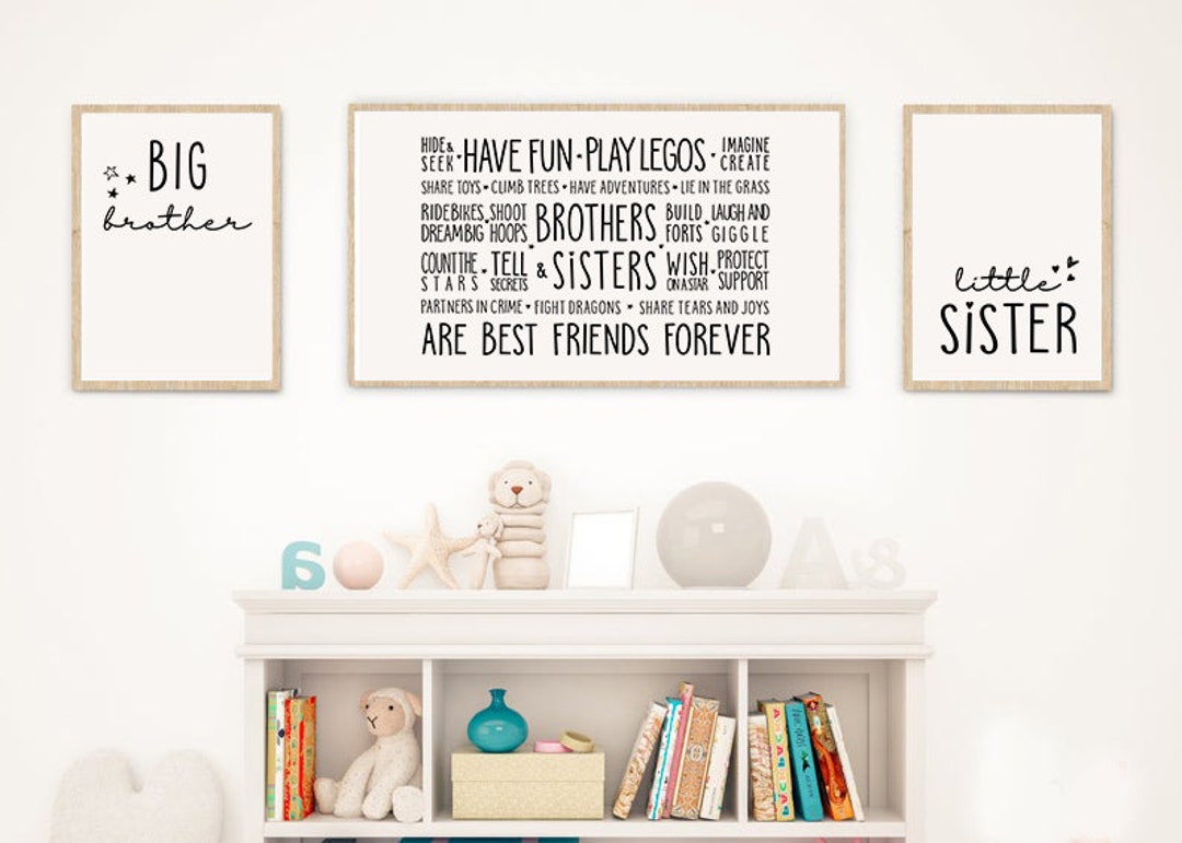Brothers and Sisters Printable Art,set of 3 Posters,siblings Print ...
