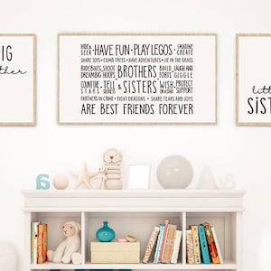 Brothers and Sisters Printable Art,set of 3 Posters,siblings Print ...