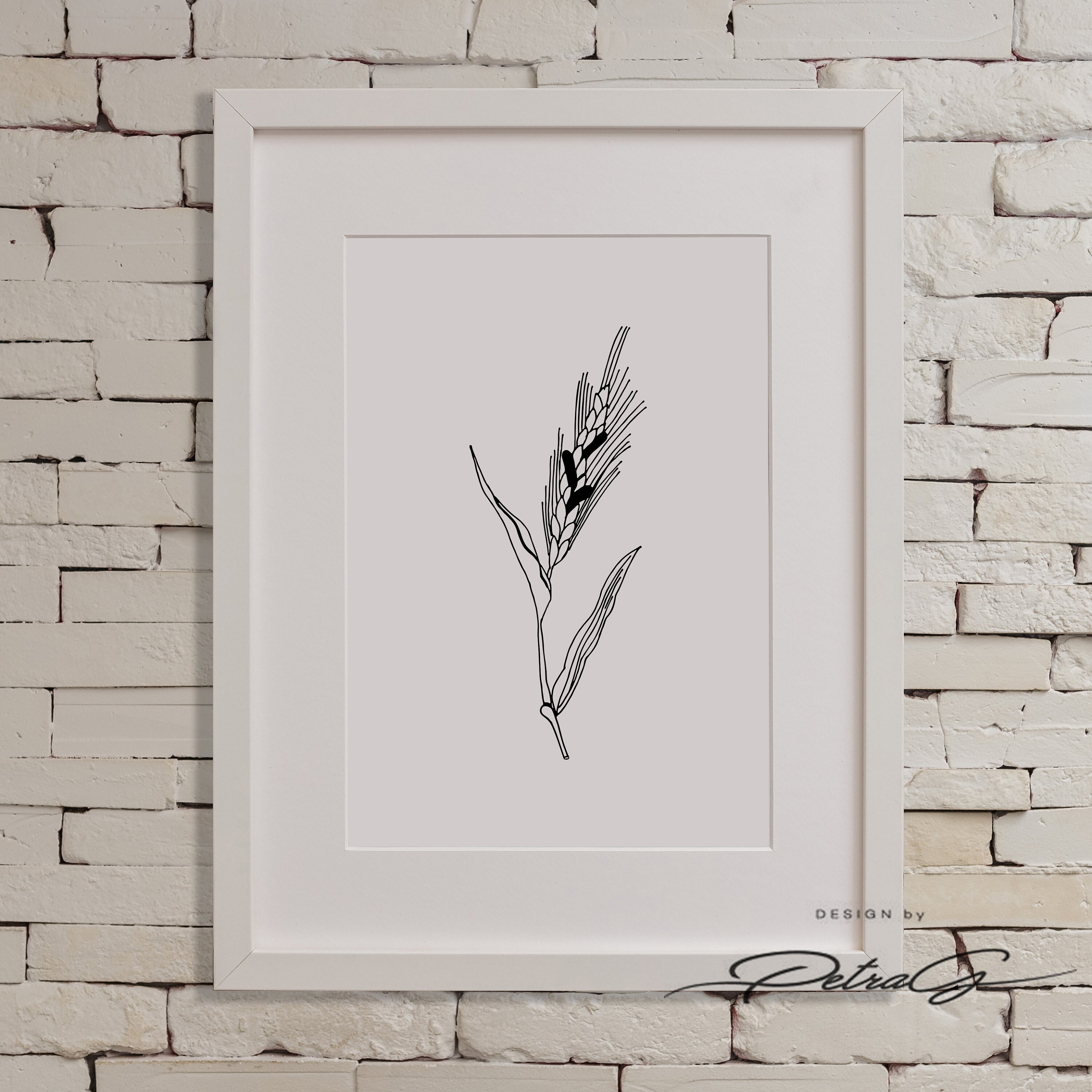 Wheat Printable Poster Botanical Print Printable Art Modern | Etsy