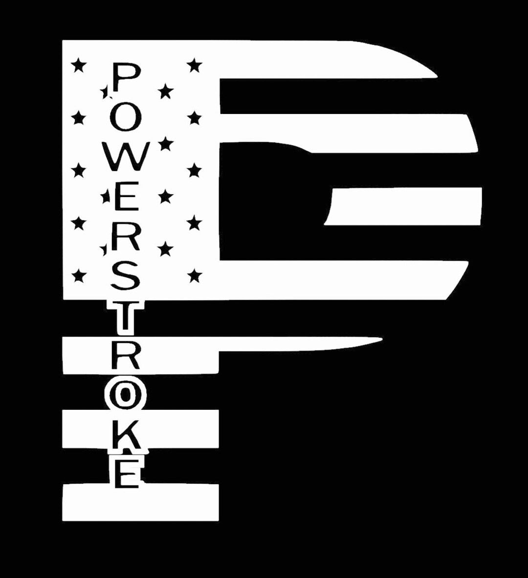 Powerstroke Decal P Flag F250 Badge Truck Diesel Ford - Etsy
