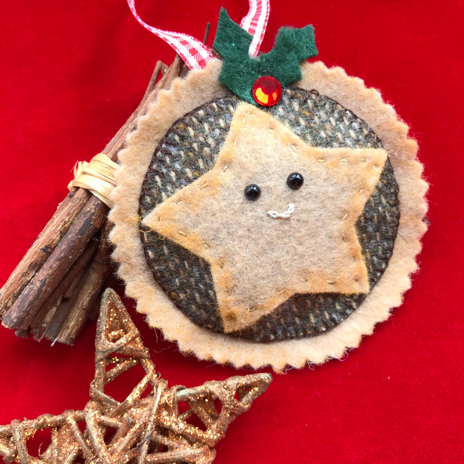 Mince Pie Christmas Tree Decoration Ornament Cute Shabby Chic | Etsy