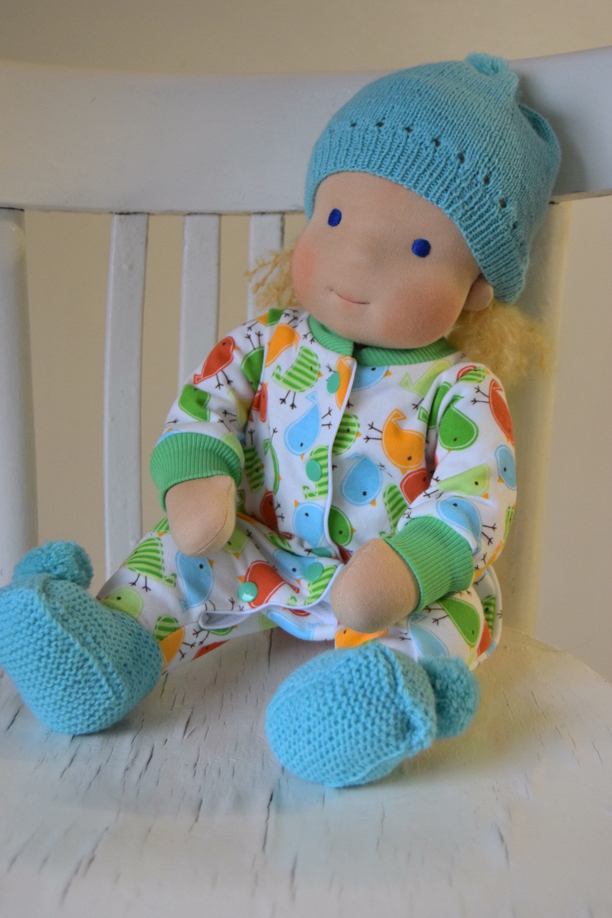 Soft waldorfpuppe Custom Waldorf doll blond hair Organic doll. Dolls ...
