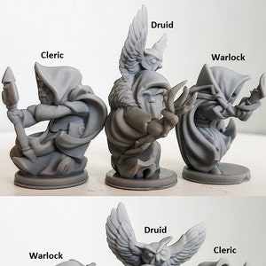 Dnd Miniature Set| Dnd Class Mini|chibi Dnd Miniature|barbarian|bard ...