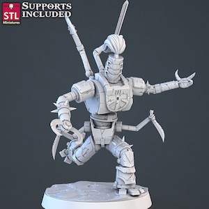 Warforged Miniature Set | Construct Set | Robot Miniatures | Metal ...