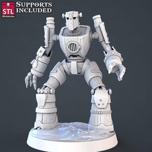 Warforged Miniature Set | Construct Set | Robot Miniatures | Metal ...