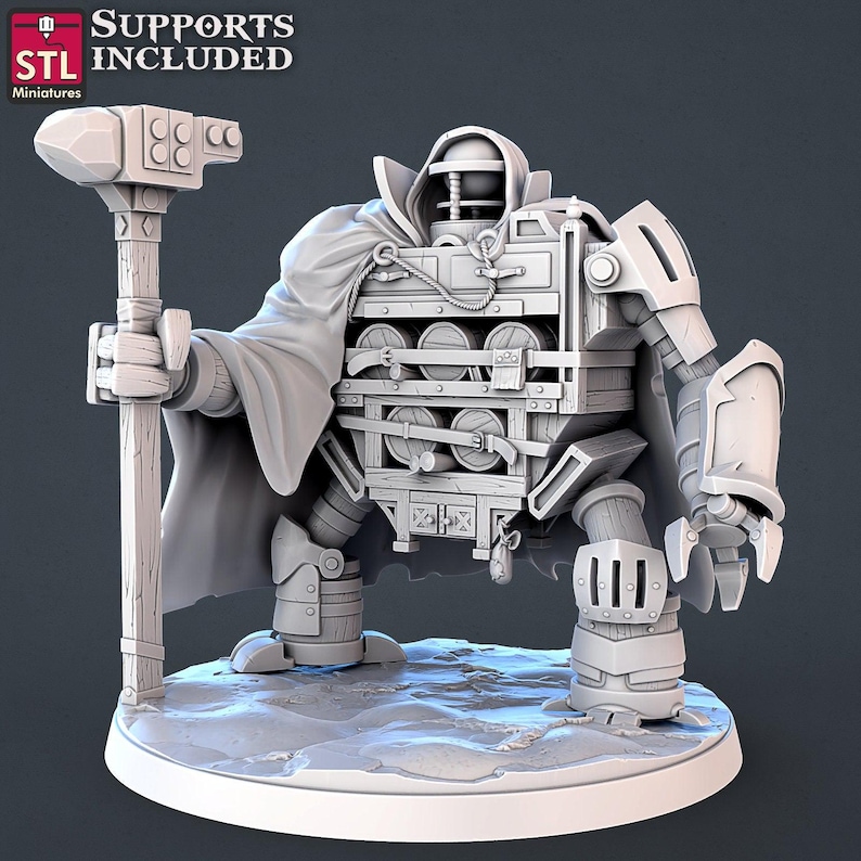 Warforged Miniature Set | Construct Set | Robot Miniatures | Metal ...