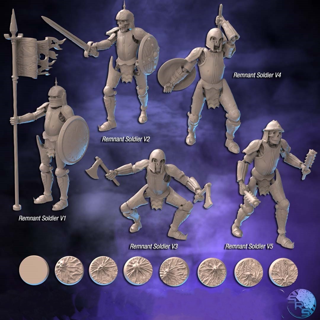 Skeleton Soldier Miniature | Revenant | Zombie Knight | Undead | Curse ...
