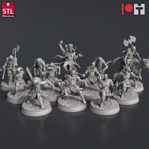 Zombie Miniature Set Revenant Mounted Zombie Knight Undead Curse of ...