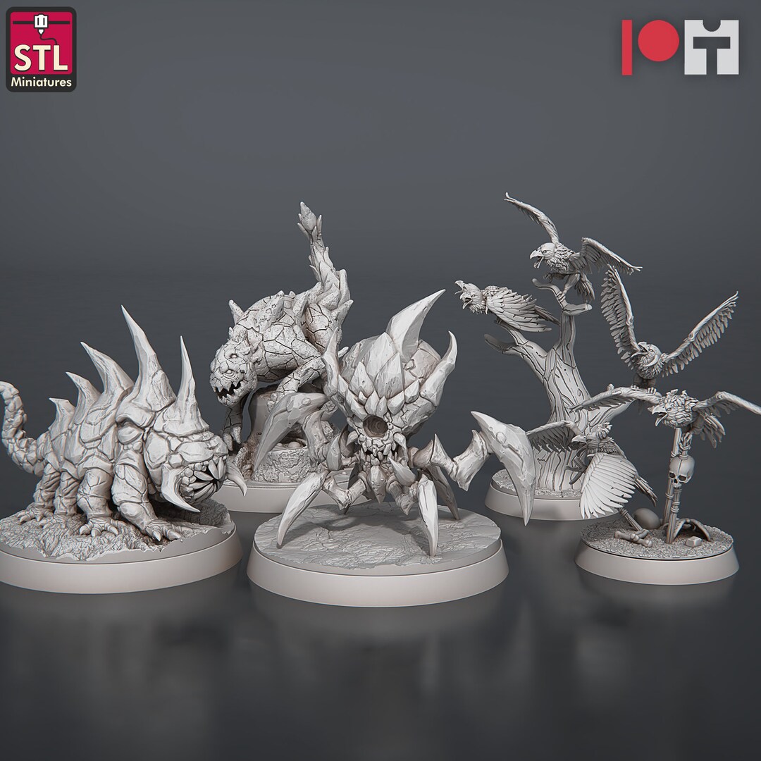 Hell Crow and Magmite Set | Frostgrave | Lava Beast | Crow Swarm | Bird ...