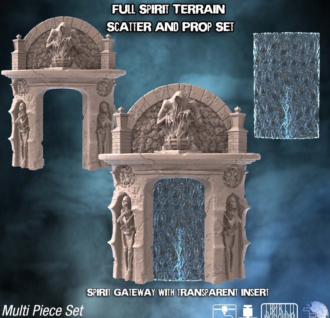 Graveyard Terrain Set 3 Haunted Terrain Spirit Portal Terrain Spooky Spirit Terrain Scary ...