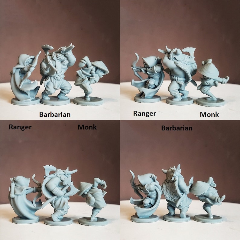 Dnd Miniature Set Dnd Class Minichibi Dnd - Etsy