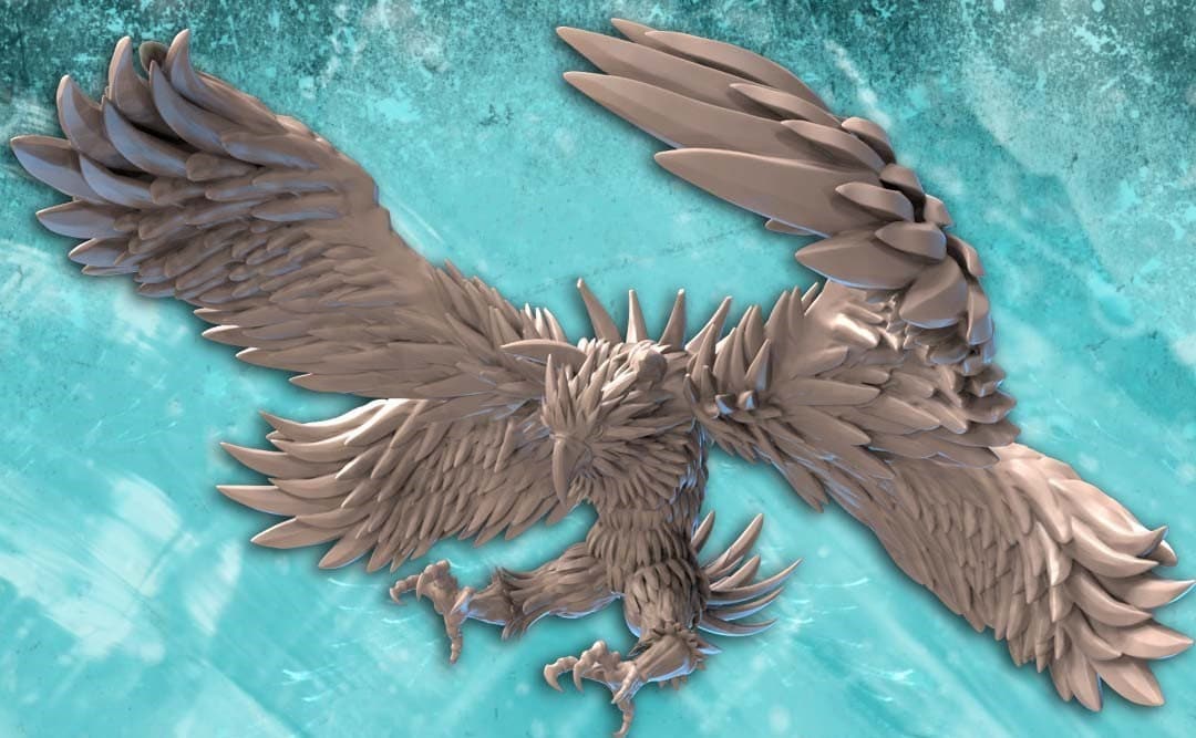 Frost Phoenix | Giant Ice Bird | Giant Bird Miniature | Flying Creature ...
