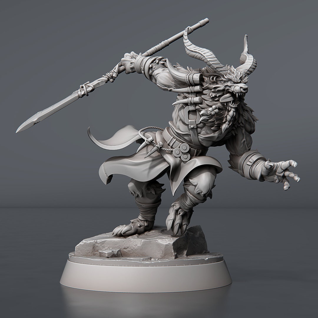 Borock Demon Bull Man Horned Monster Horned Demon Frostgrave 5E 5th ...