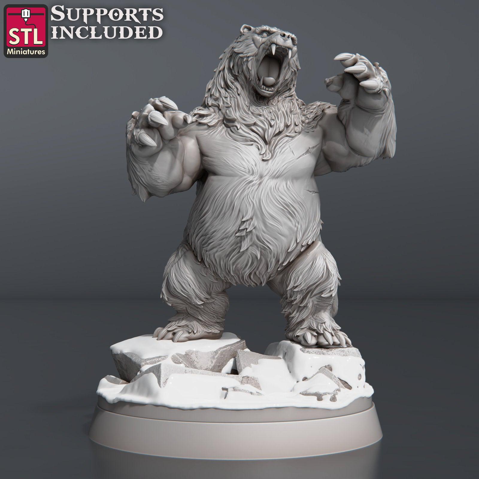 Bear Miniature Set | Brown Bear | Black Bear | Polar Bear | 5E ...