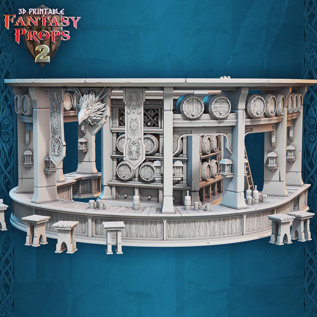 Tavern Bar Scene (premium) – Modular Bar & Storage Rack | Board Game ...