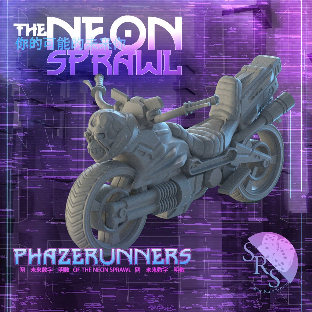 Cyberpunk Motorcycle Miniatures Set | Cyberpunk Biker Heroes ...