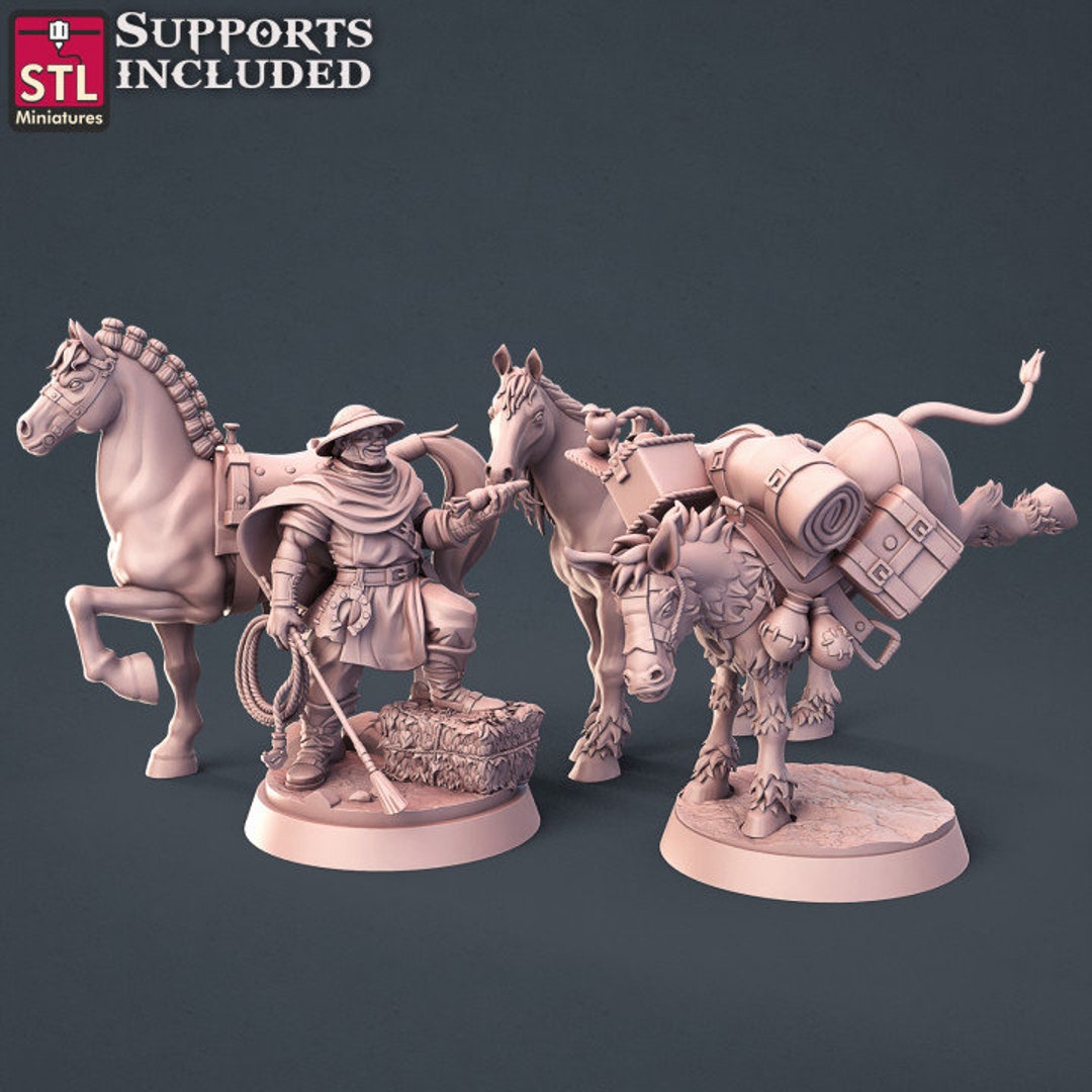 Horse Trainer Set | Warhorse | Riding Horse | Pack Horse| Pack Mule ...