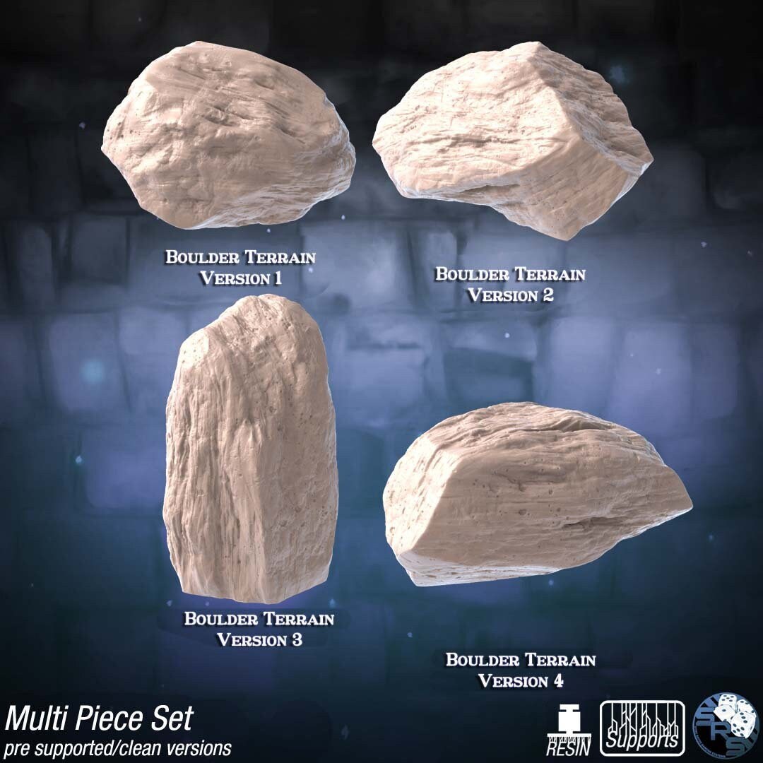 Boulder Terrain Set | Cave Scatter Terrain | Cavern Terrain | Underdark ...
