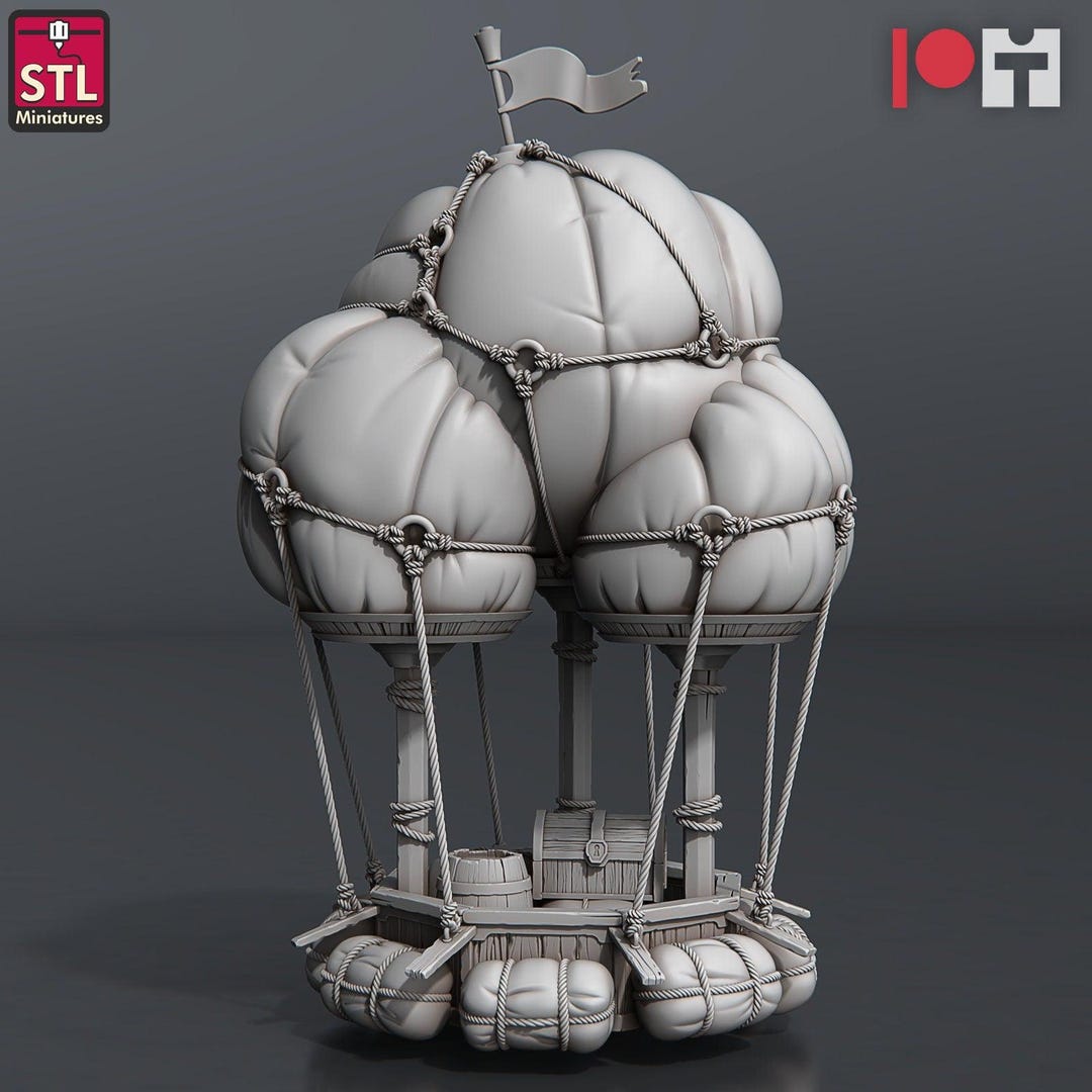 Air Balloon Miniature- Flying Boat - Airship - Pirate RPG | Storm King ...