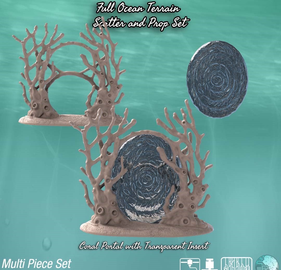 Ocean Terrain Set 4 | Ocean Portal | Sea Monster Bones | Pirate Terrain ...