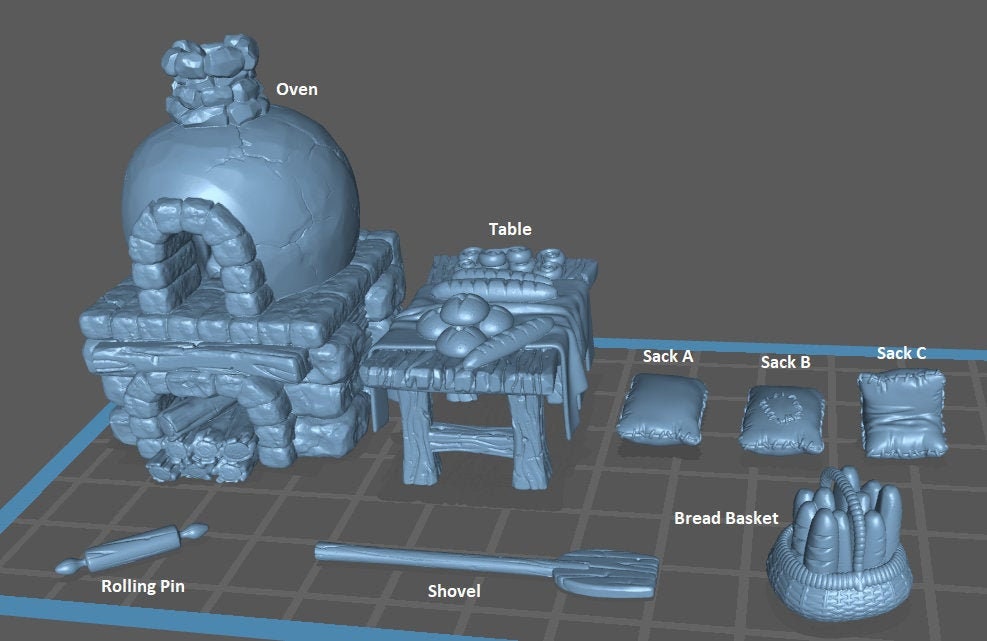 Bakery Props/bakery Shop - Tabletop Terrain | Scatter Terrain ...