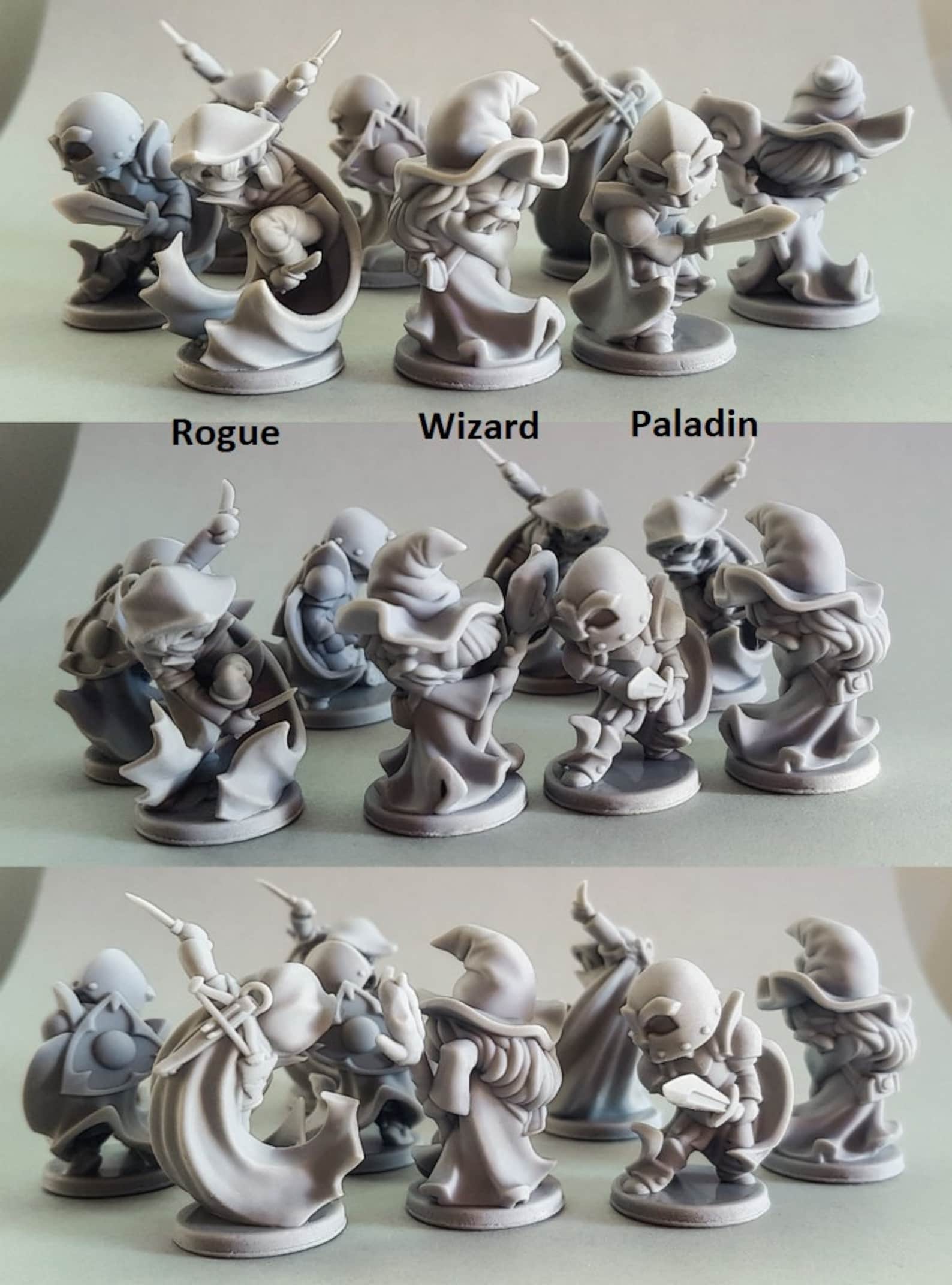 Dnd Miniature Set Dnd Class Minichibi Dnd - Etsy