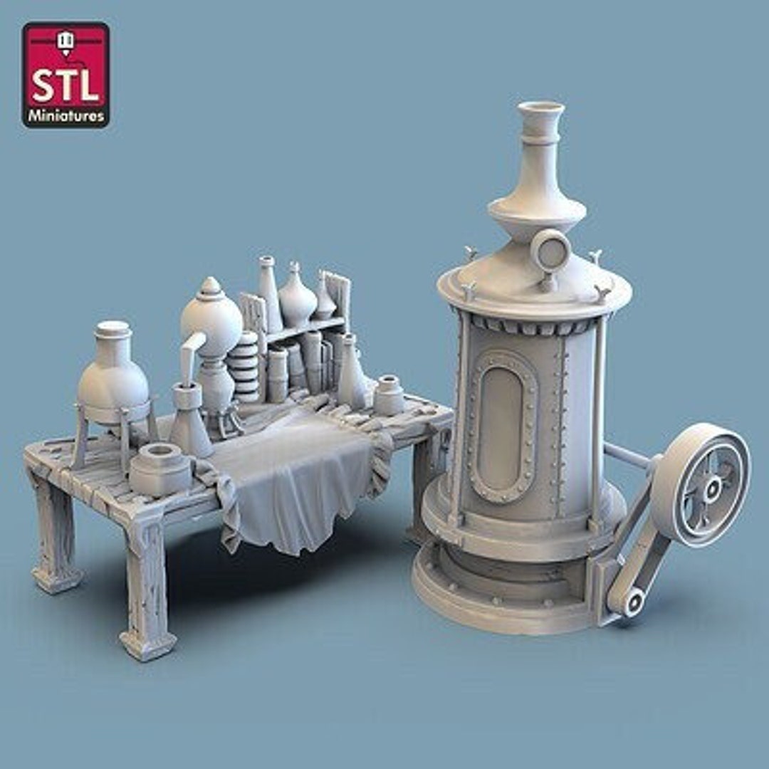 Alchemist Lab/potion Shop/magic Shop Desk Tabletop Terrain Scatter ...