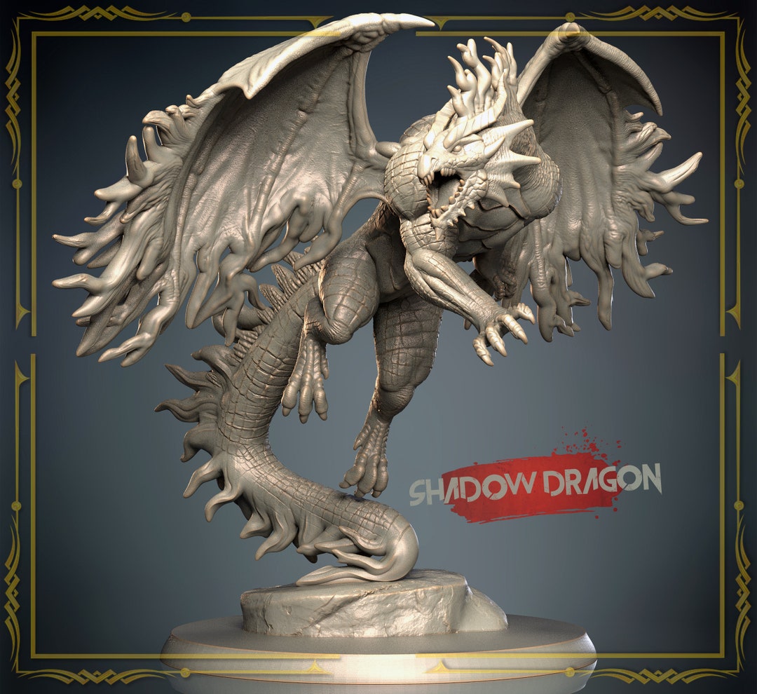 Shadow Dragon Miniature | Dragon Menagerie | Ancient Dragon | Adult ...