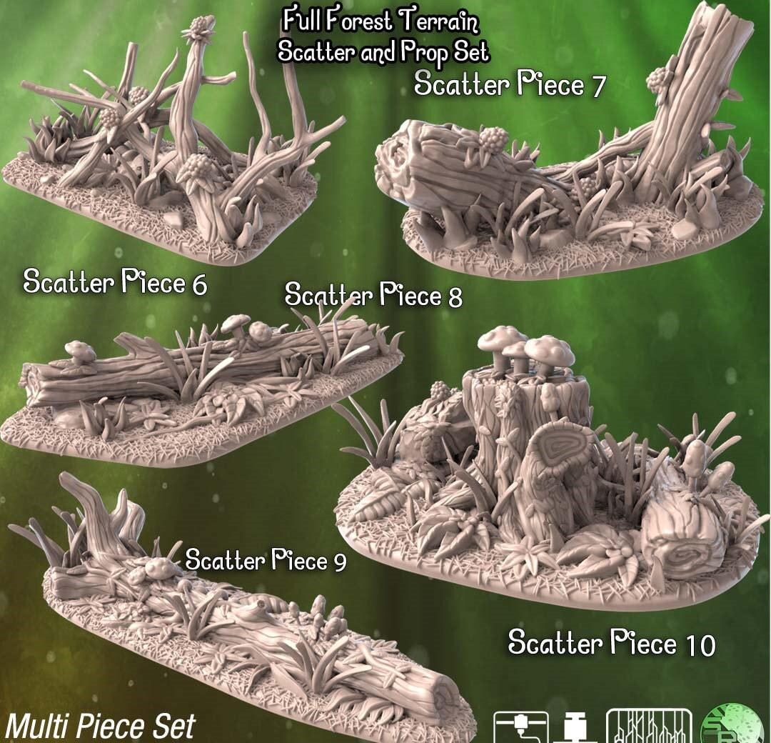 Forest Undergrowth Terrain Set| Forest Scatter Terrain | Mushroom ...