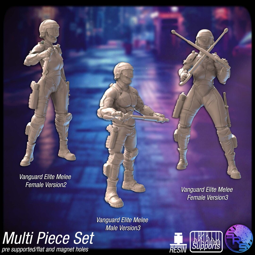 Cyberpunk Melee Police Miniatures Set | Cops | Corporate Security ...