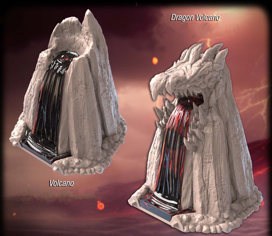Volcano Terrain Set 3 | Volcanic Terrain | Flowing Lava Terrain | Lava ...