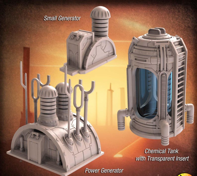 Sci-fi Factory Terrain Set 2 | Science Fiction Terrain | Cyberpunk ...