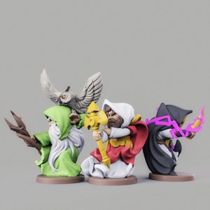 Dnd Miniature Set| Dnd Class Mini|chibi Dnd Miniature|barbarian|bard ...